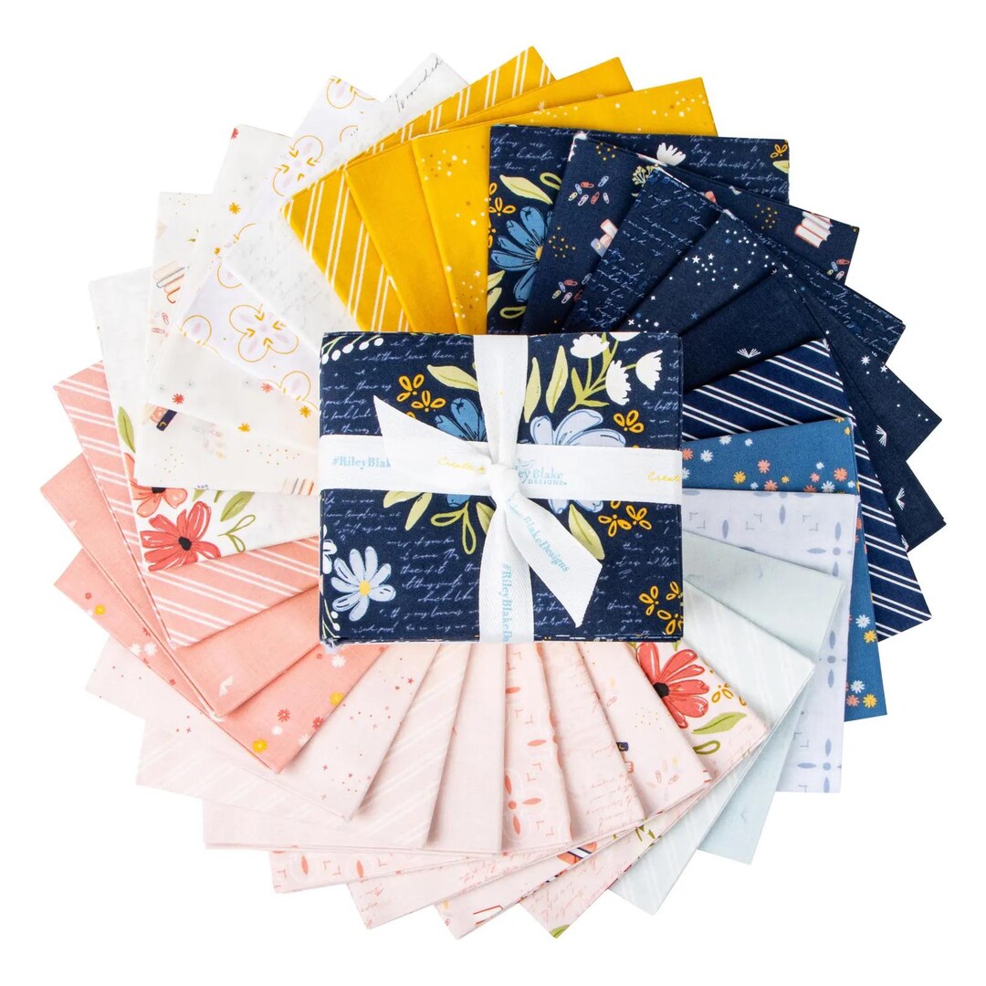 Fat Quarter 28 Piece Fabric Bundle - Riley Blake Fran Gulick - Between ...
