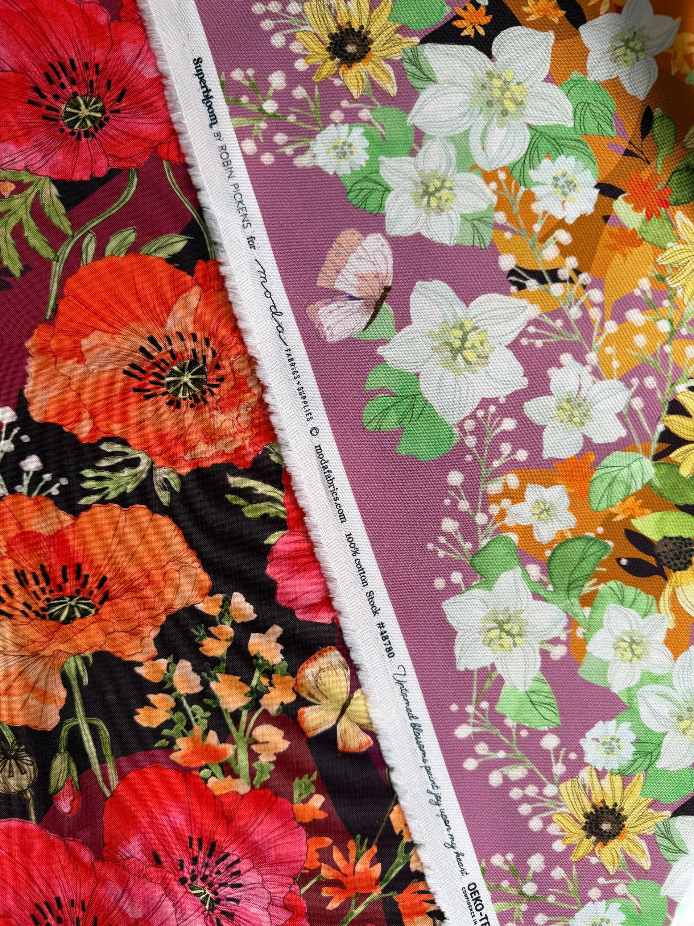 Fabric by HALF YARD Superbloom - Wildflowers Ombre Flowers Jewel 48780 ...