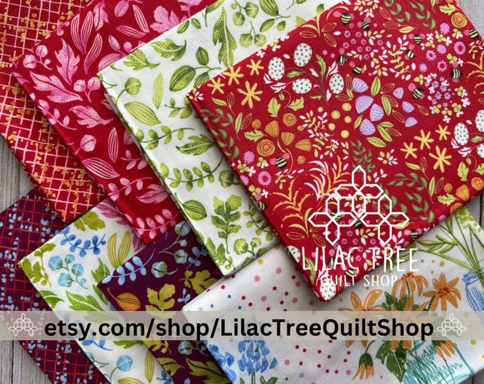 Wild Blossoms by Robin Pickens for Moda Fabrics 8 Pieces Bundle 18 X 21 ...