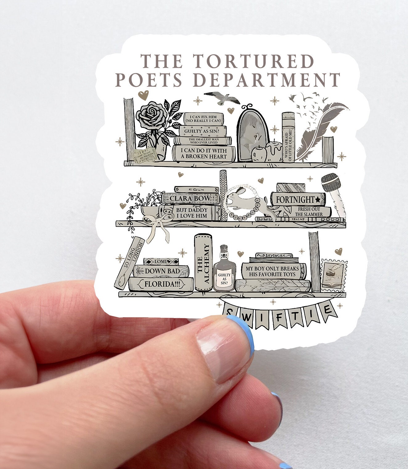 The Tortured Poets Department Sticker, Tswift New Album TTPD Sticker ...