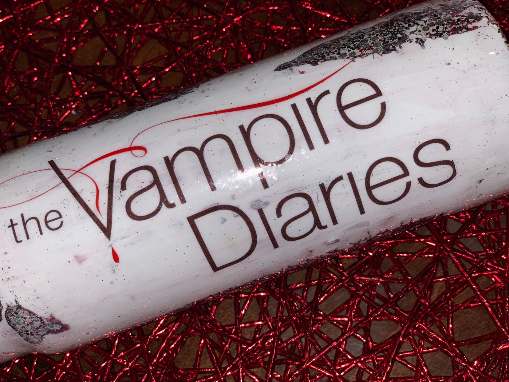 Vampire Diaries Distressed Glitter Tumbler - Etsy