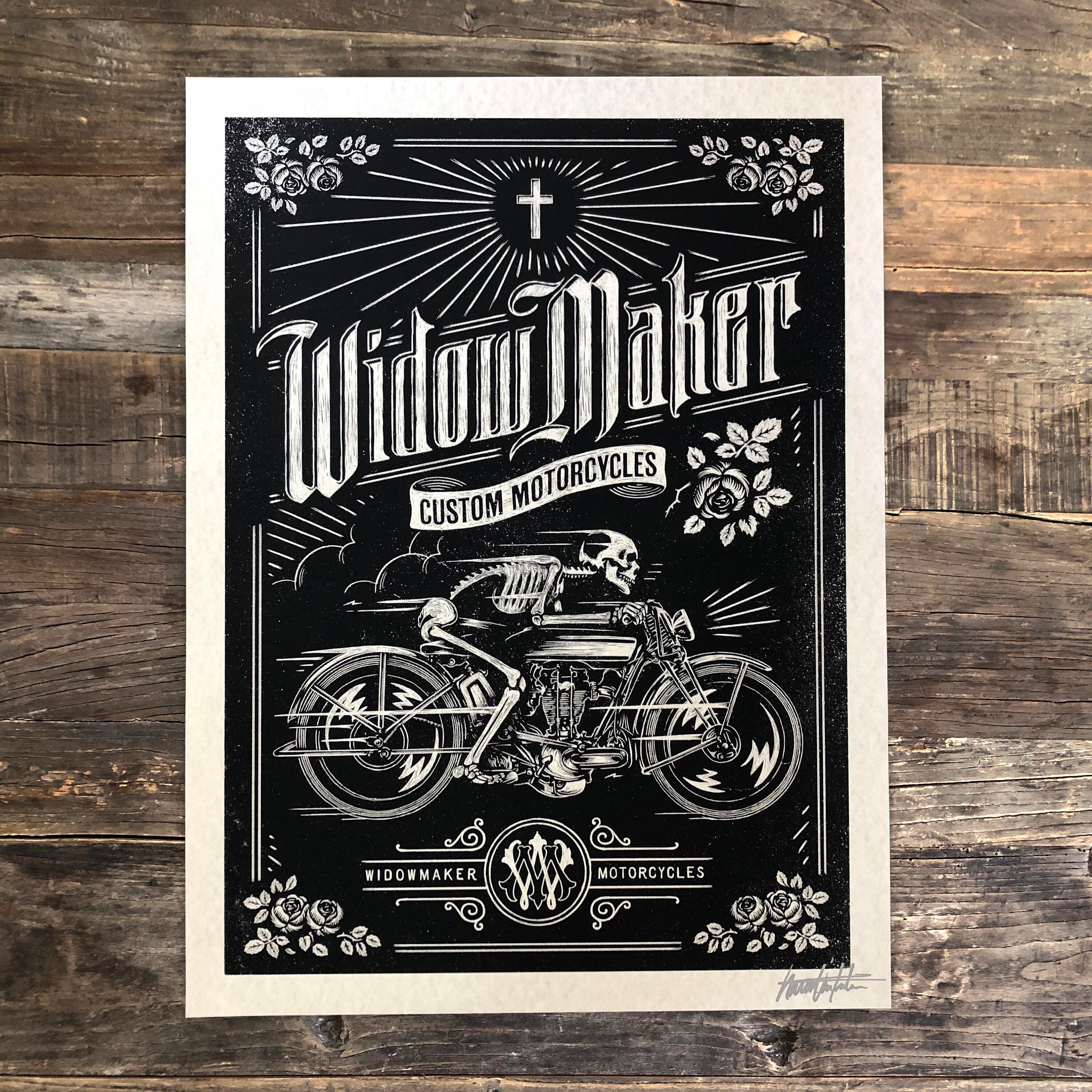 Widow Maker Motorcycle Poster - Etsy