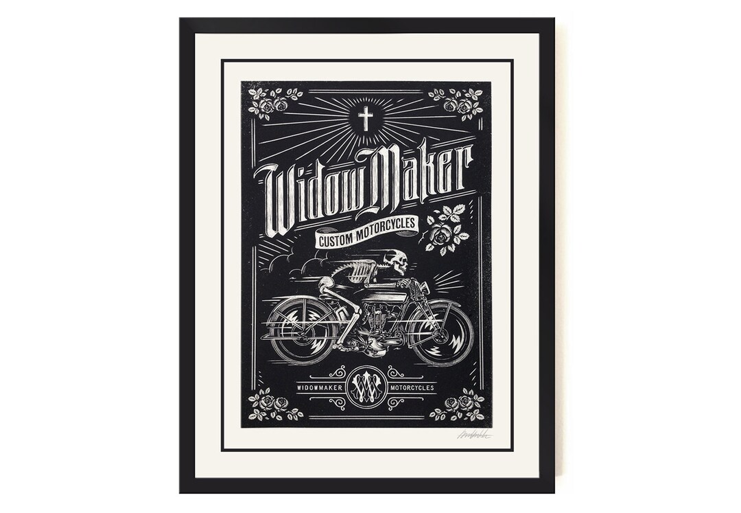 Widow Maker Motorcycle Poster - Etsy