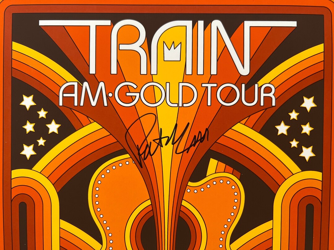 Train Am Gold Tour Poster Autographed by the Entire Band - Etsy