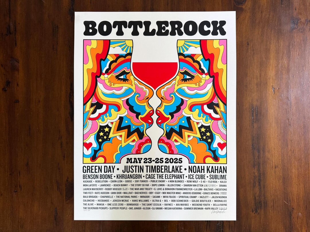 Bottlerock 2025 Poster Artist Signed & Numbered - Etsy