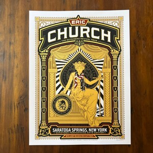 Eric Church Signed Artist Poster Saratoga Springs 2023 - Etsy