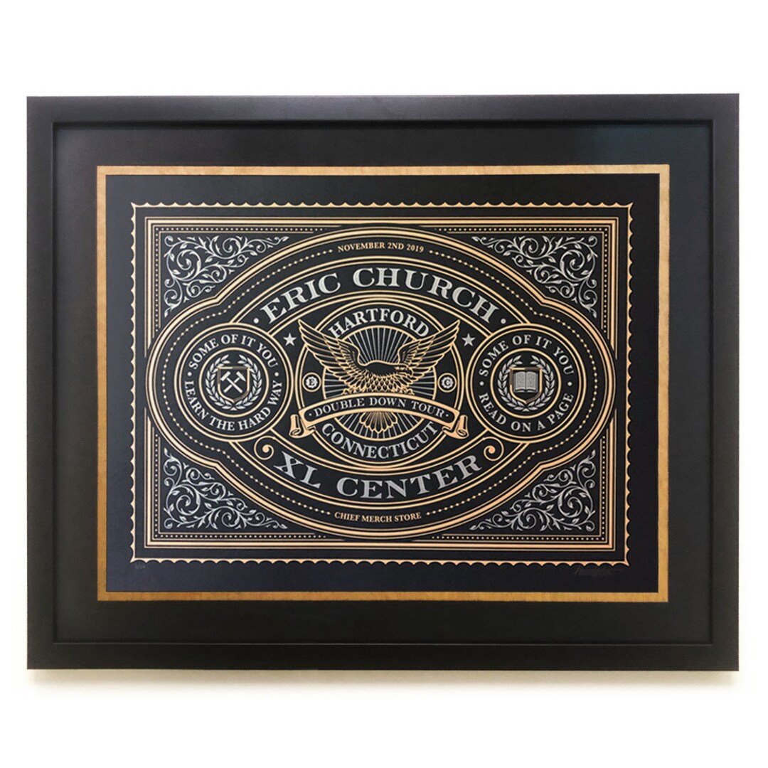Eric Church Hartford CT Poster 2019 Night One Artist Signed and ...