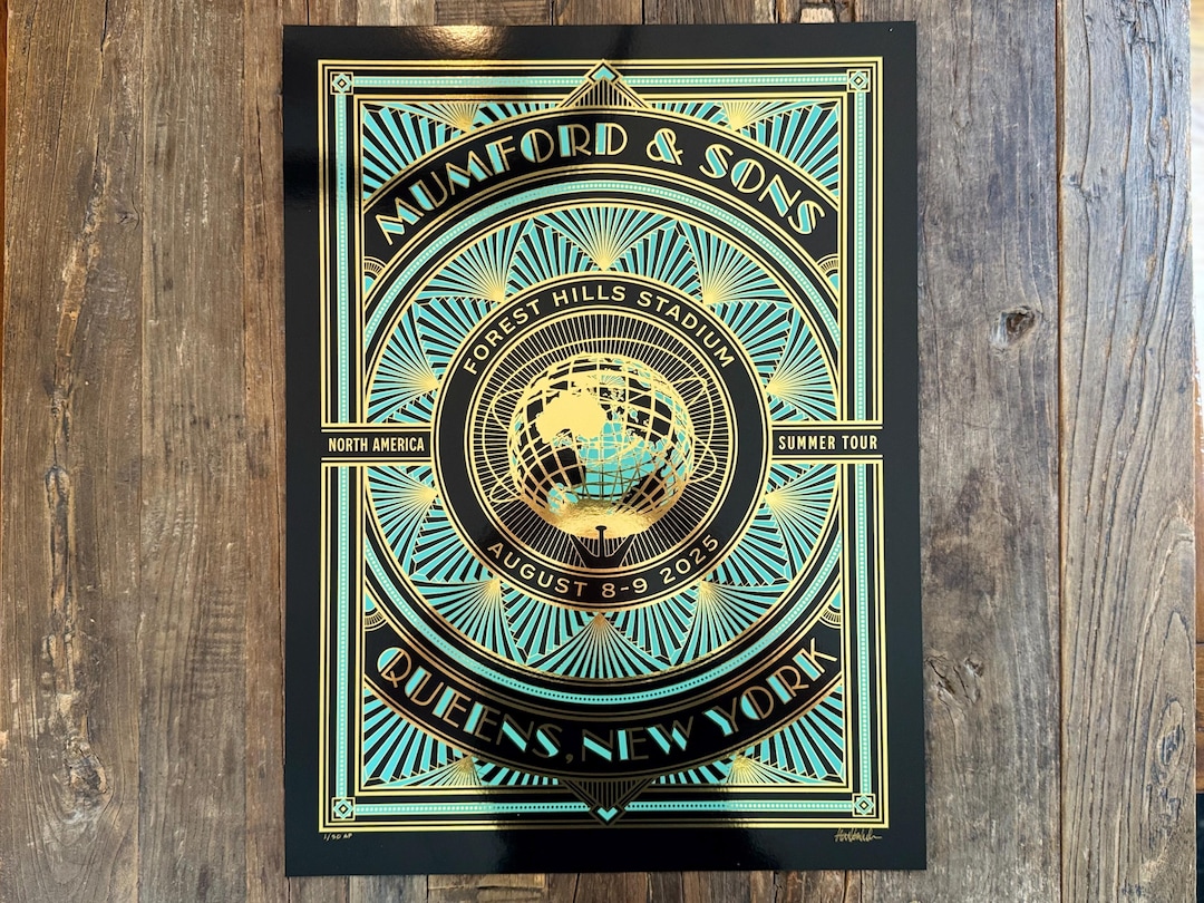Artist Signed Mumford & Sons 2025 Queens New York Poster - Etsy