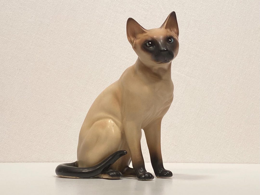 Lefton Siamese Cat Figurine - Etsy