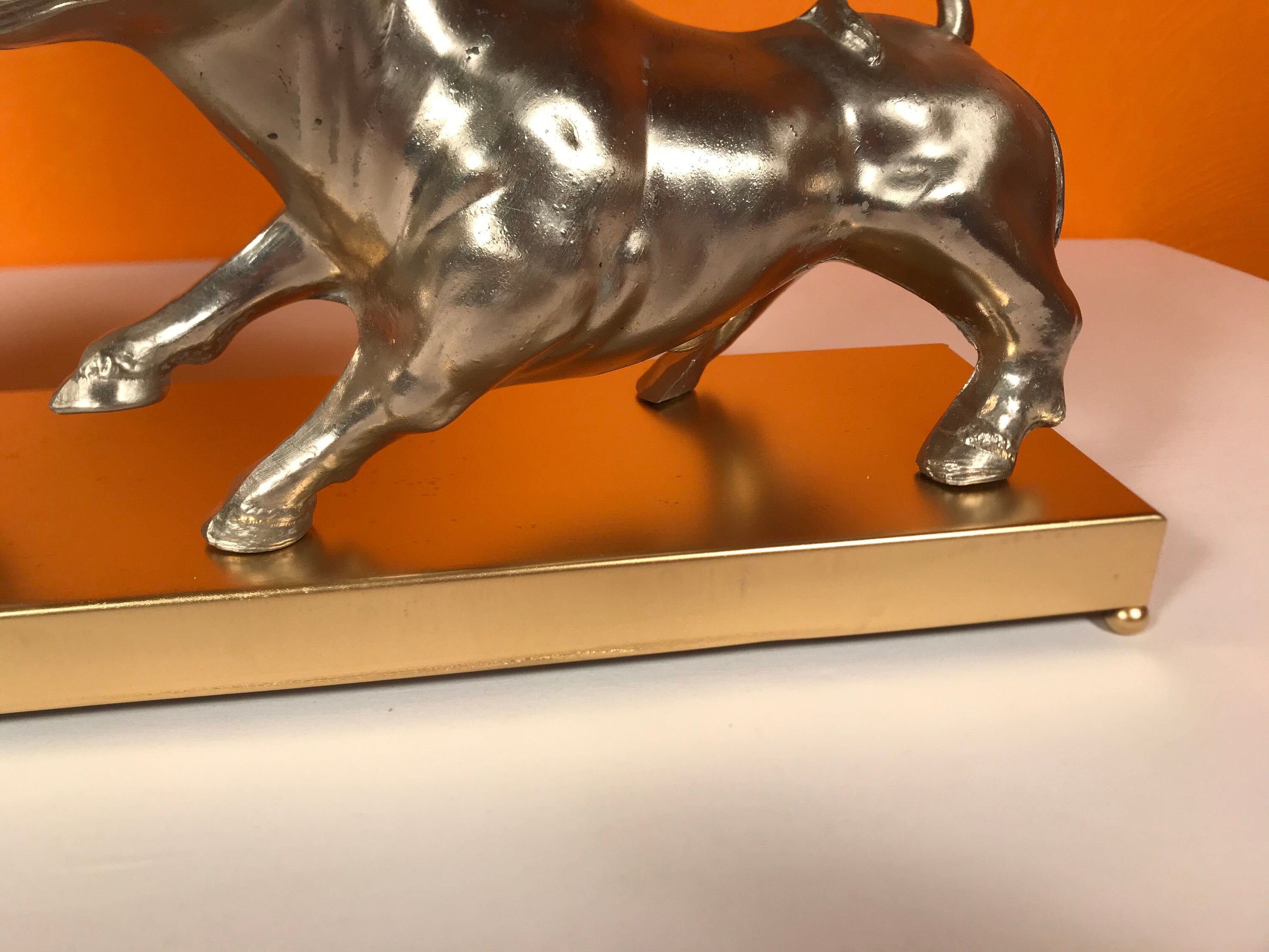 Mid Century Modern Mantle Clock - Matador and Bull