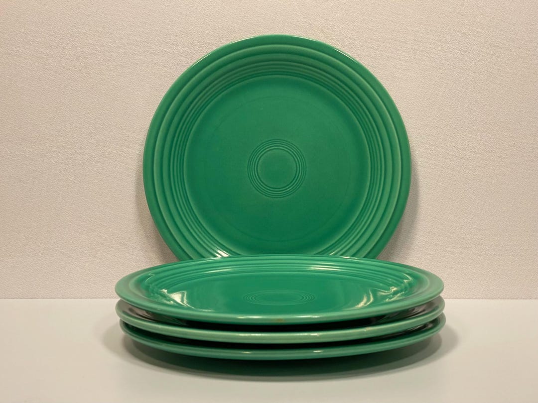 Fiestaware Green Luncheon Plates - Set of 4 - Etsy