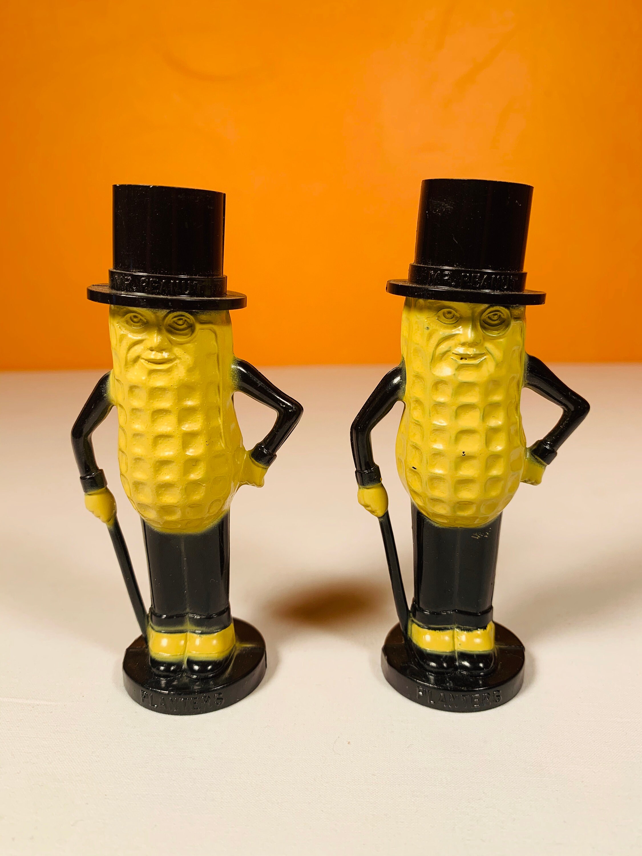 Pair of Pyro Mr. Peanut Salt & Pepper Shakers