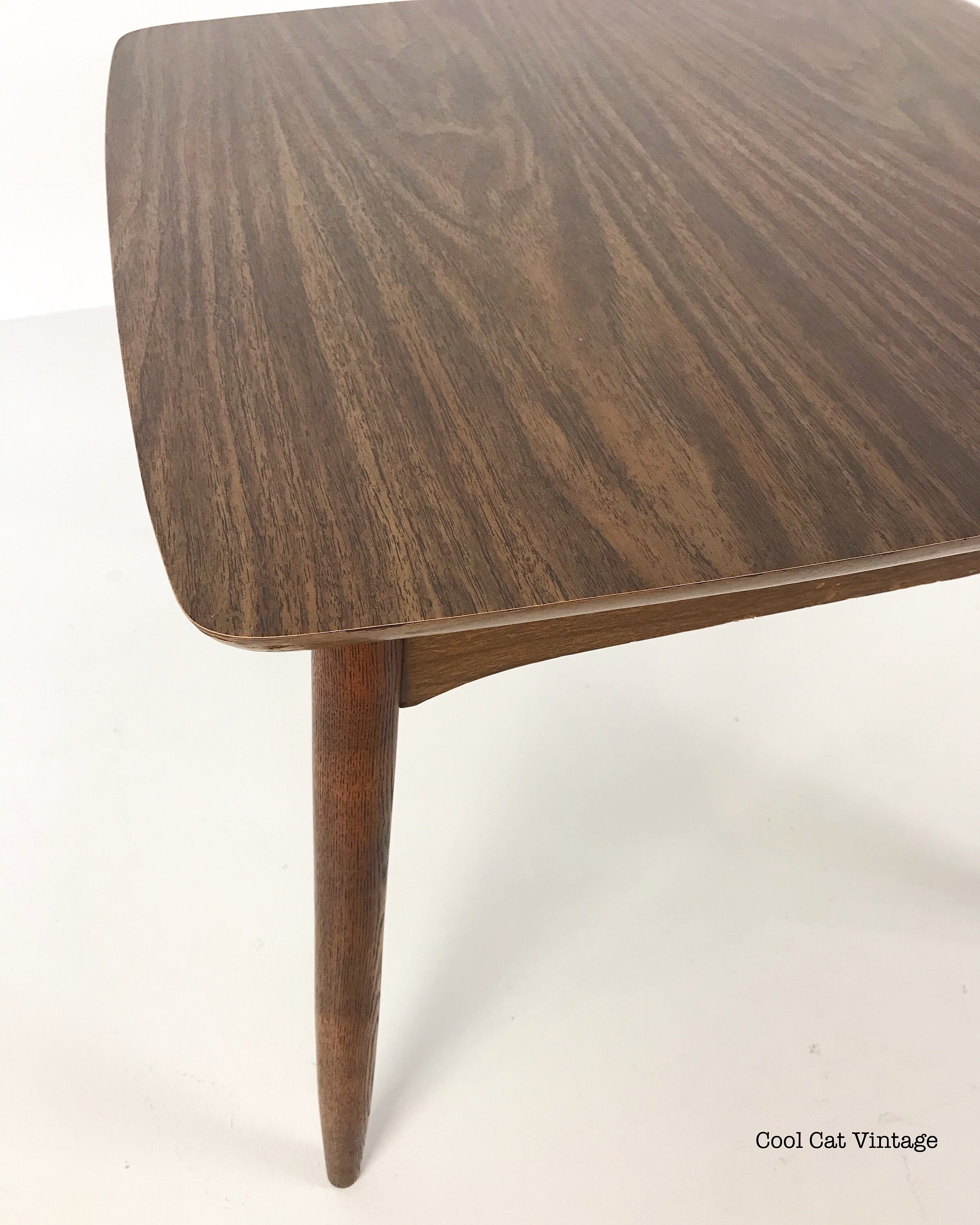 Pair of Walnut End Tables with Faux Walnut Tabletops, Circa 1960s ...