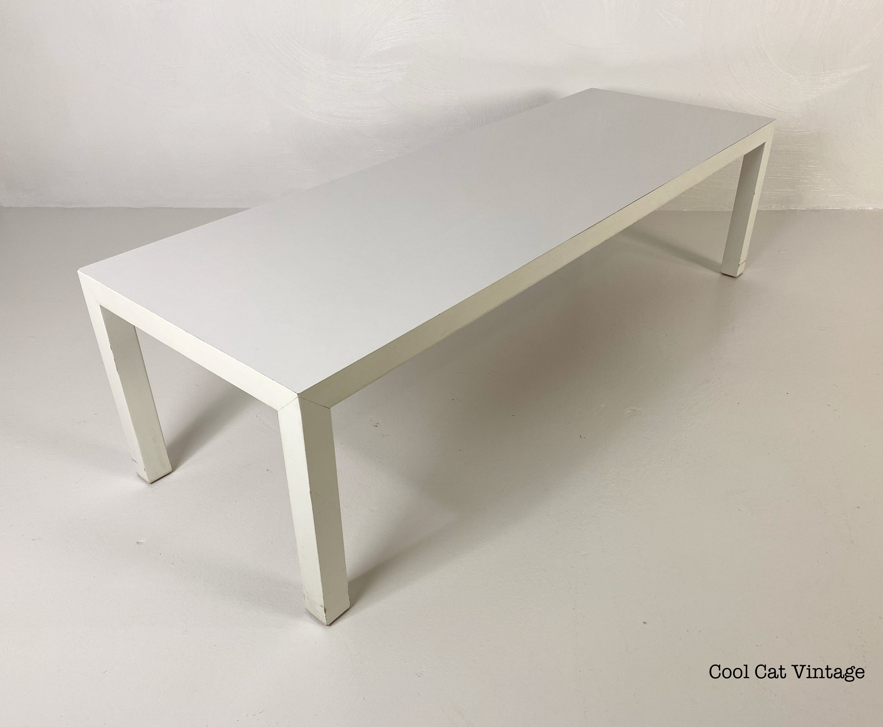 White Parsons Style Coffee Table by Lane Furniture Company, Circa 1975 ...
