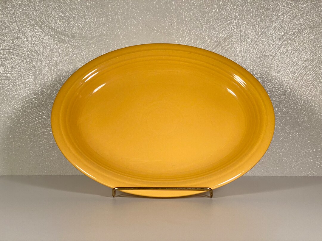 Fiestaware Yellow 12.5" Oval Platter - Etsy