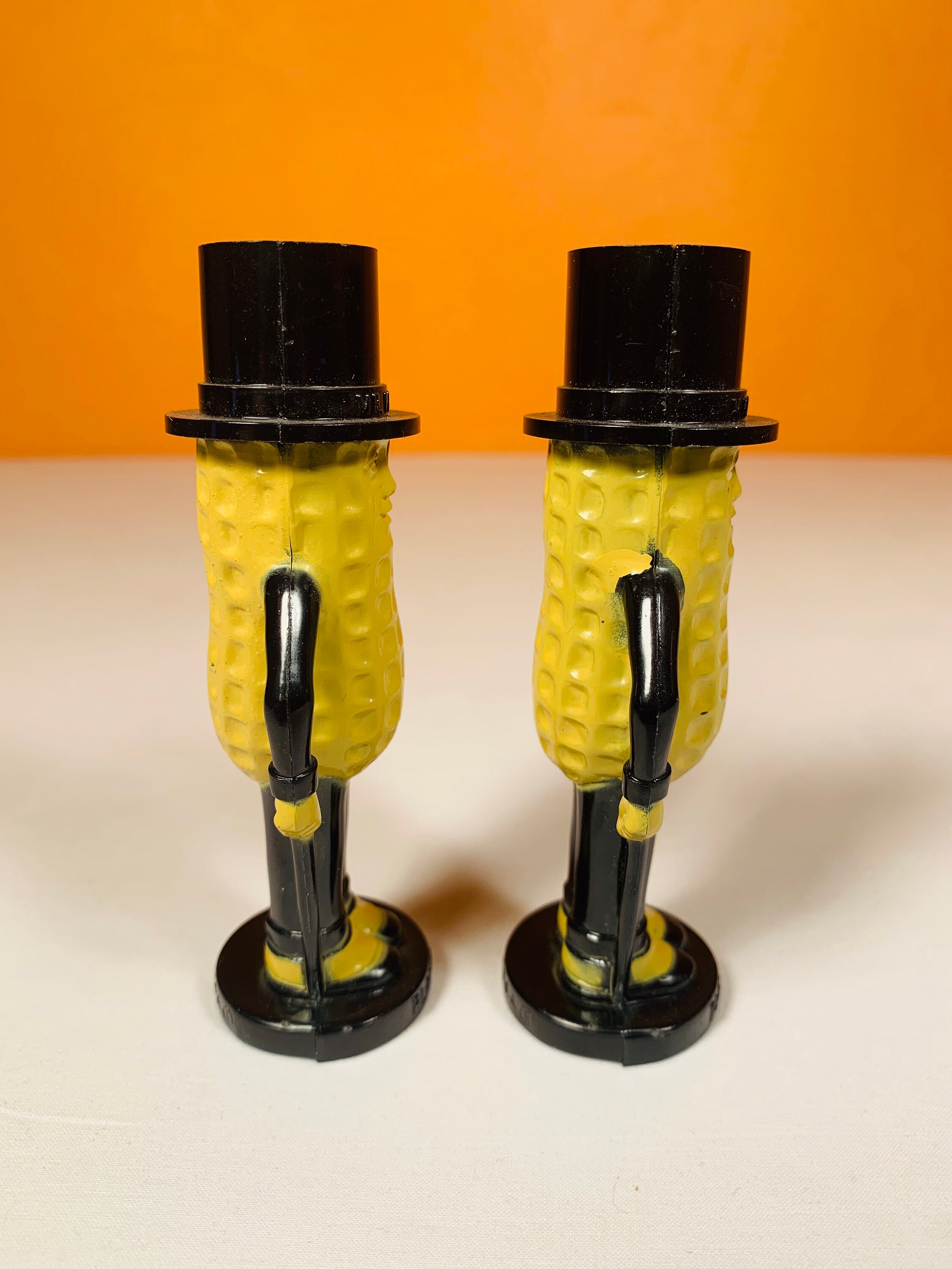 Pair of Pyro Mr. Peanut Salt & Pepper Shakers