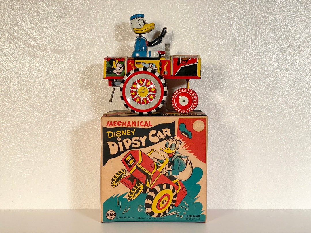 Linemar Donald Duck Dipsy Car - Etsy