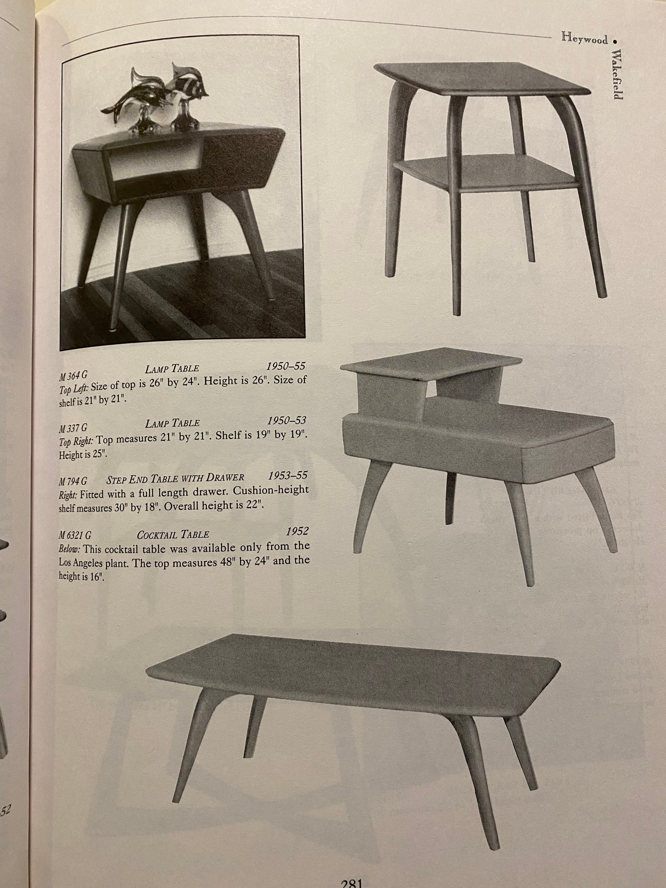 Heywood Wakefield Modern Lamp Table M337G in Wheat, Circa 1950s ...
