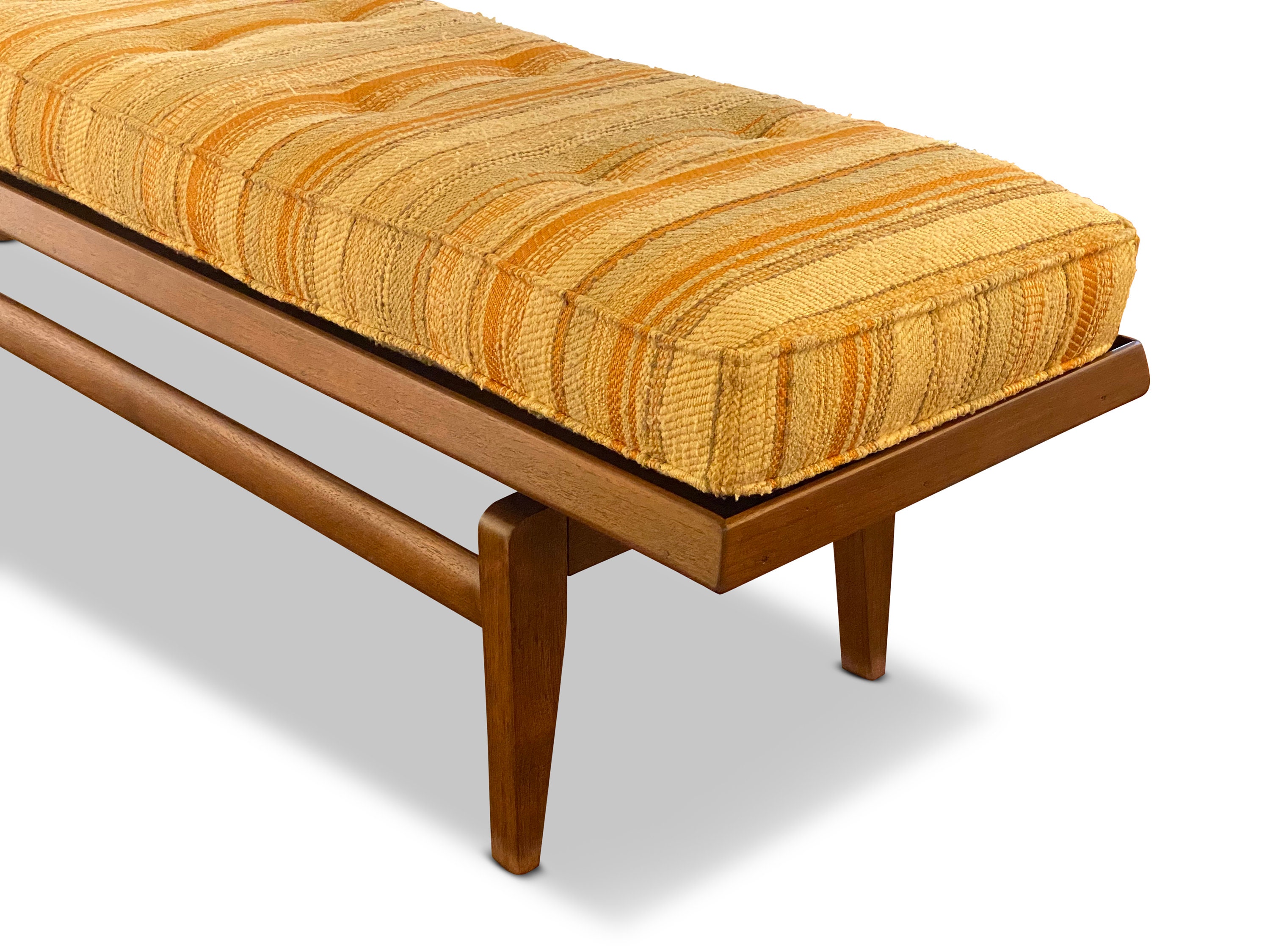 Mid Century Modern Walnut Custom 78 Long Bench, Circa 1960s - *Please ...