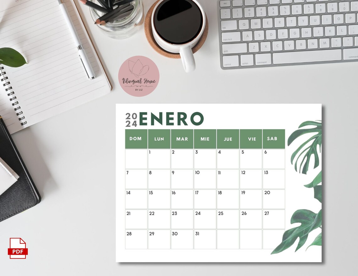 Spanish Printable Planner 2024 Calendario Para Imprimir 2024 Boho ...