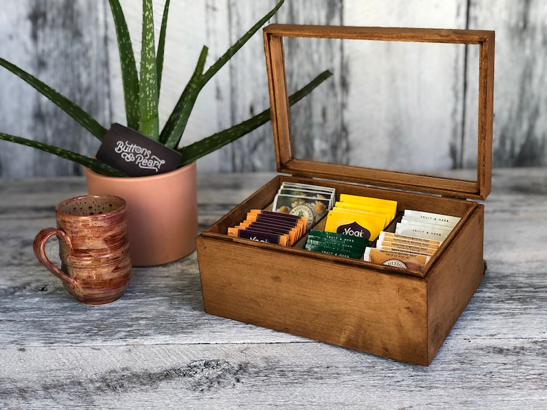 Tea Box / Tea Storage / Tea Bag Holder / Tea Caddy / Tea Chest - Etsy