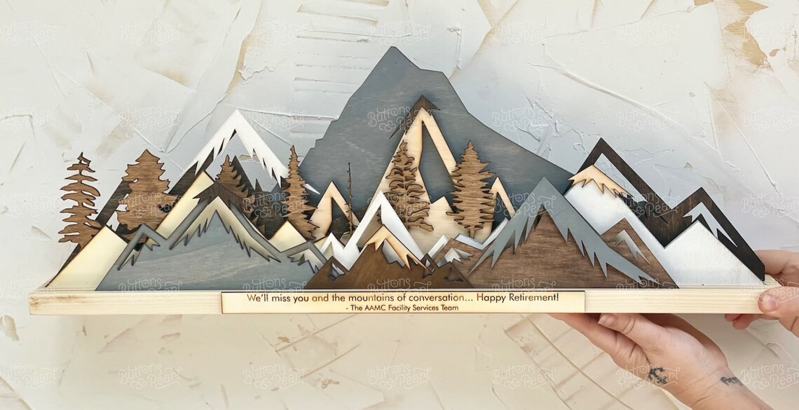Mantle Sign Custom Mountain Mantle Decor Forest 3D - Etsy