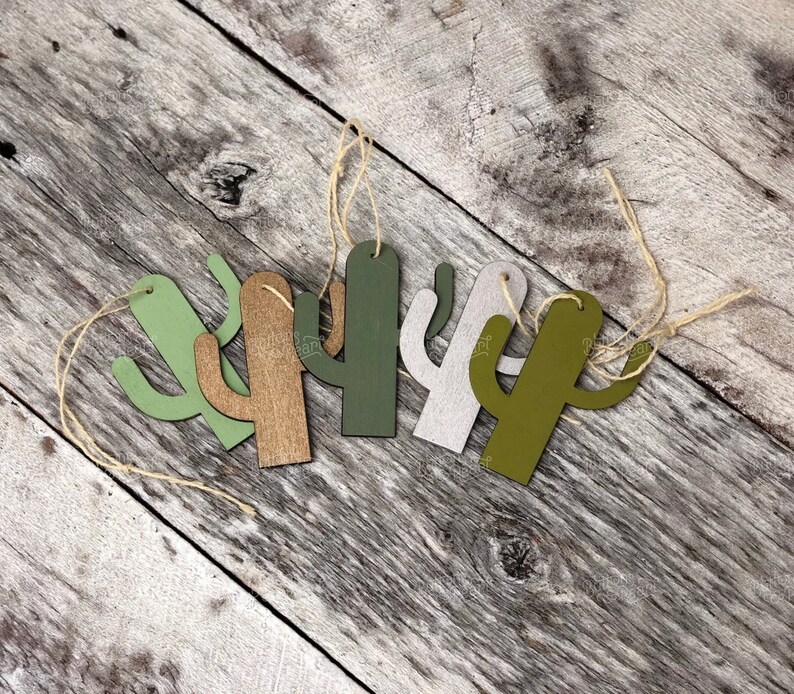 Handmade Birch Wood Cactus Ornament: Plant Lover Gift - Etsy