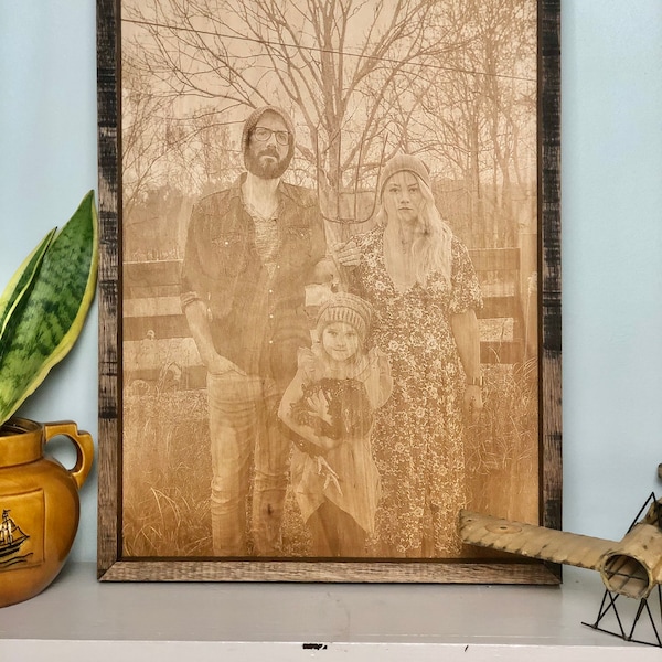 Wood Portrait - Etsy