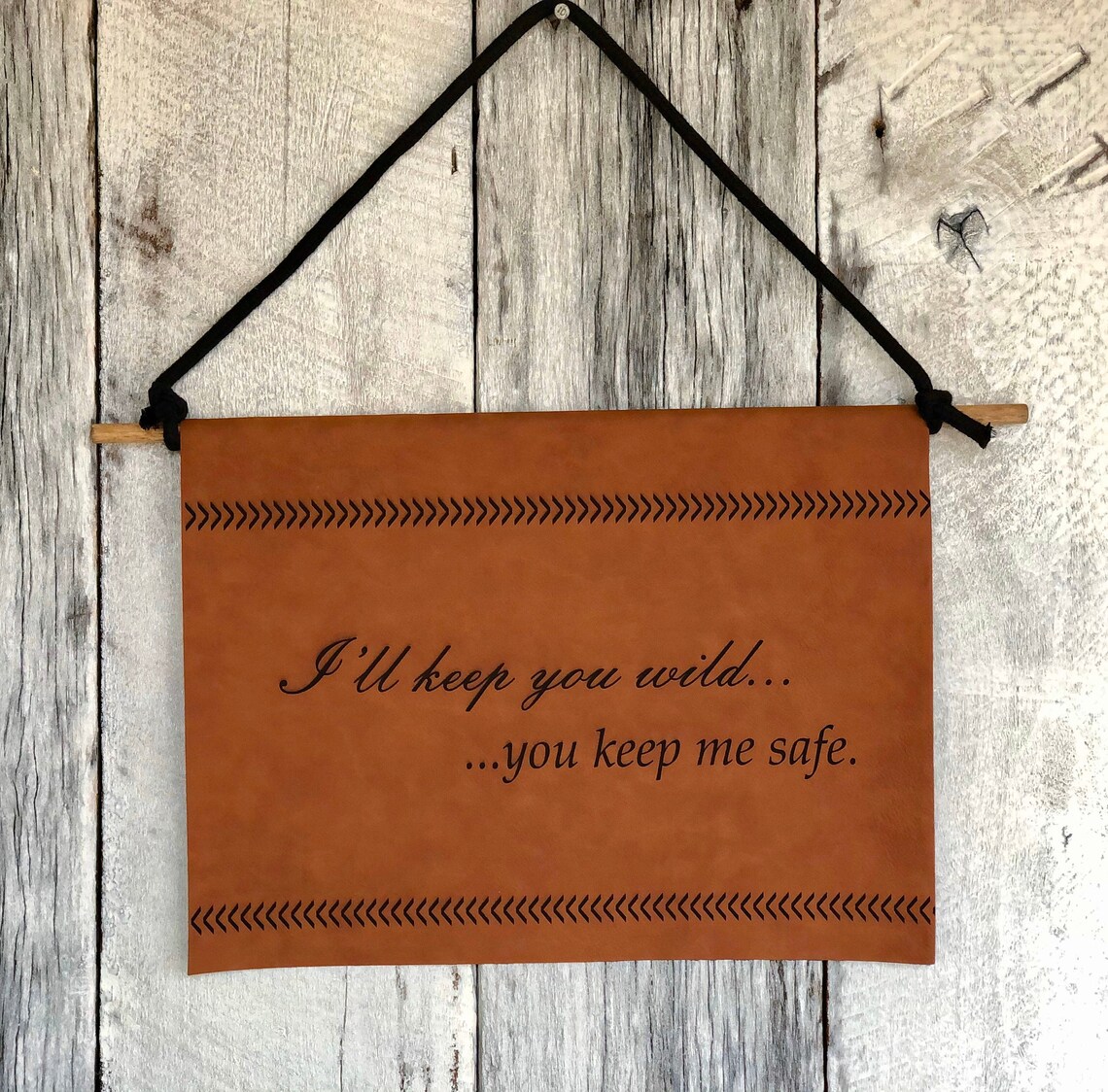 Wall Gallery Wall Decor Leather Sign Rope Sign - Etsy