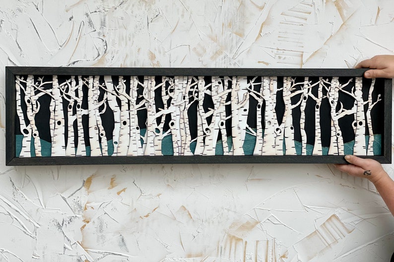 Mantle Sign Mantle Decor Forest 3D Forest Art Tree - Etsy