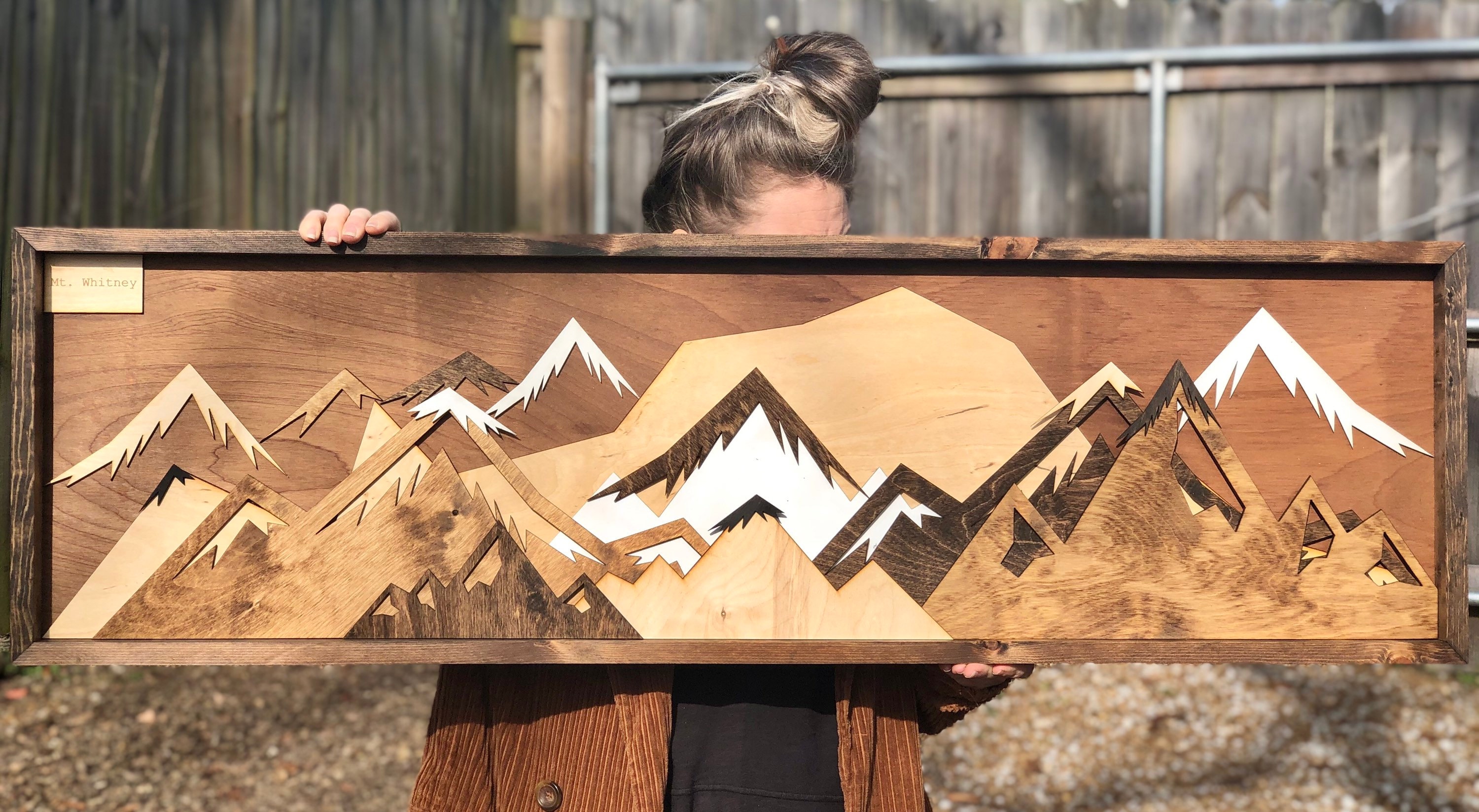 Mountain Art / Custom Mountain Range /Wood Art / Reclaimed | Etsy