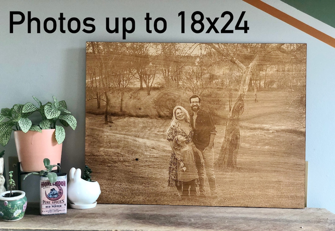 Engraved Wood Photo / Engraved Photo on Wood / Custom Wood Photo ...