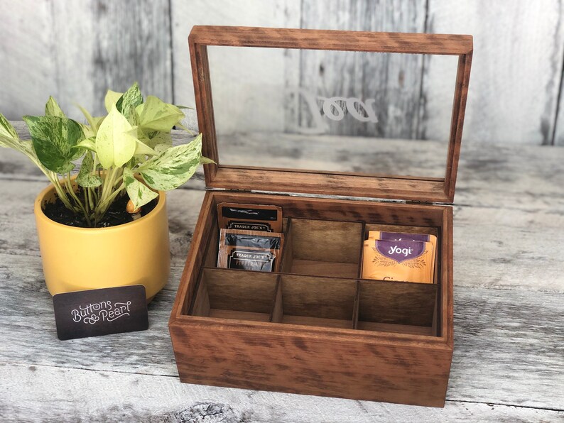 Tea Box / Tea Storage / Tea Bag Holder / Tea Caddy / Tea Chest - Etsy