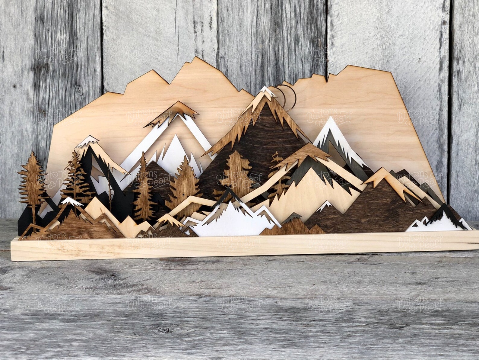 Mantle Sign Custom Mountain Mantle Decor Forest 3D - Etsy