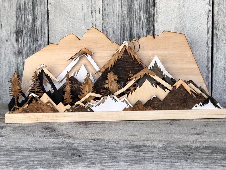 Mantle Sign Custom Mountain Mantle Decor Forest 3D - Etsy
