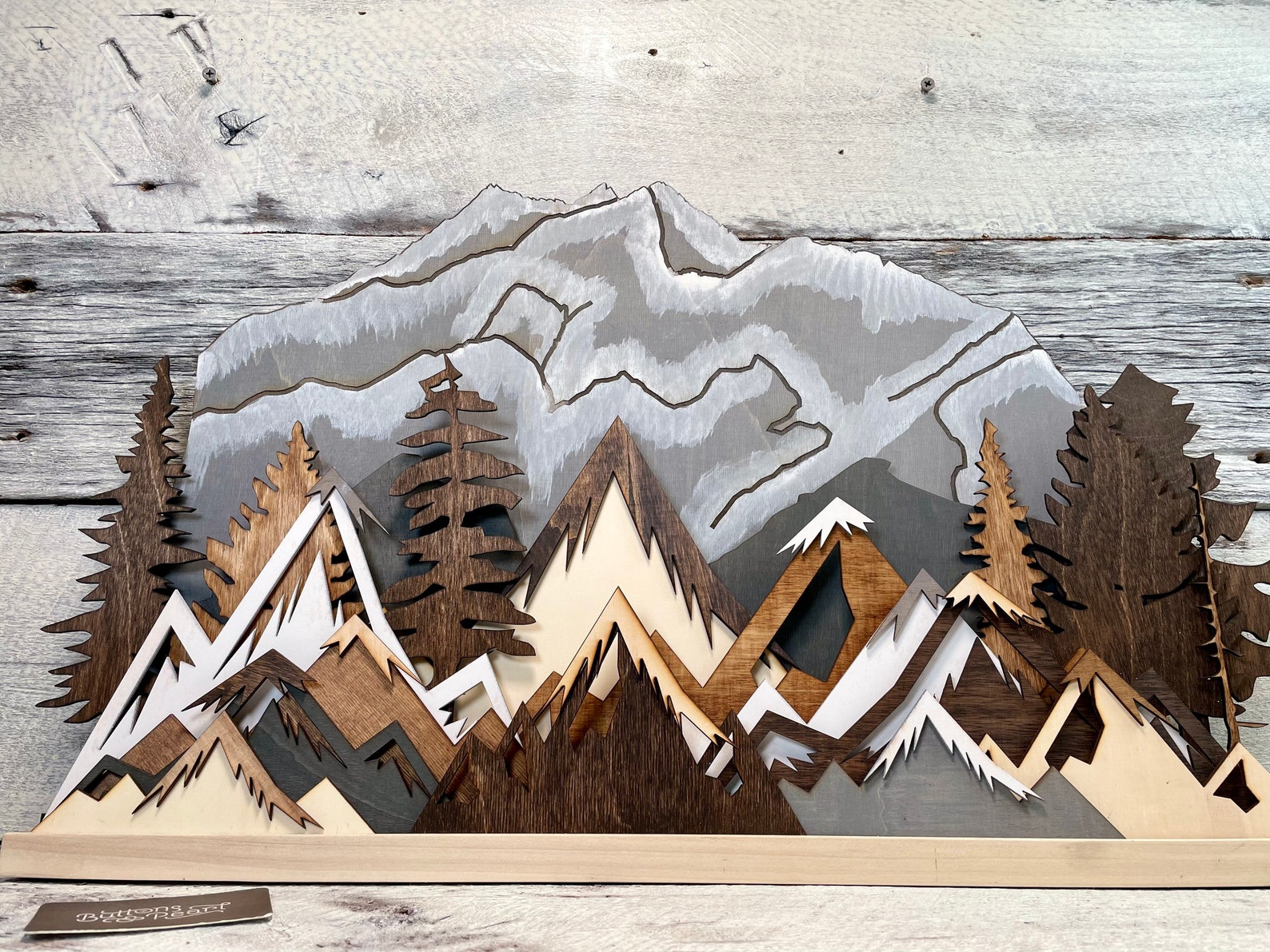 Mantle Sign Custom Mountain Mantle Decor Forest 3D - Etsy