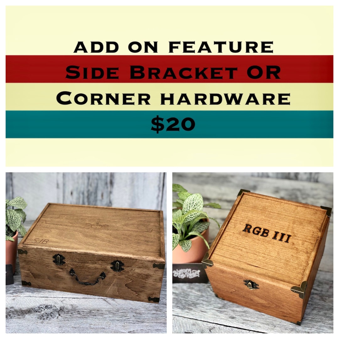 Watch Box Hardware Add On: Metal Corner Pieces or Side Brackets - Etsy
