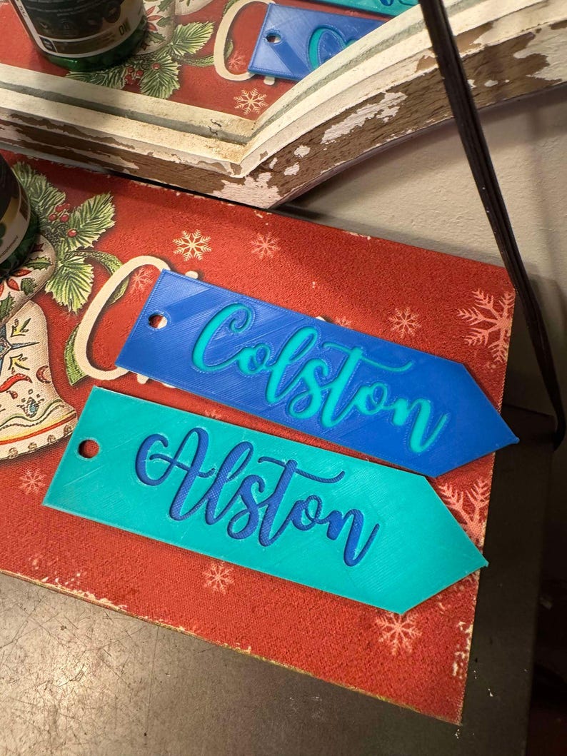 Custom Cursive Dual Color Recessed Text Bookmark | Includes White ...