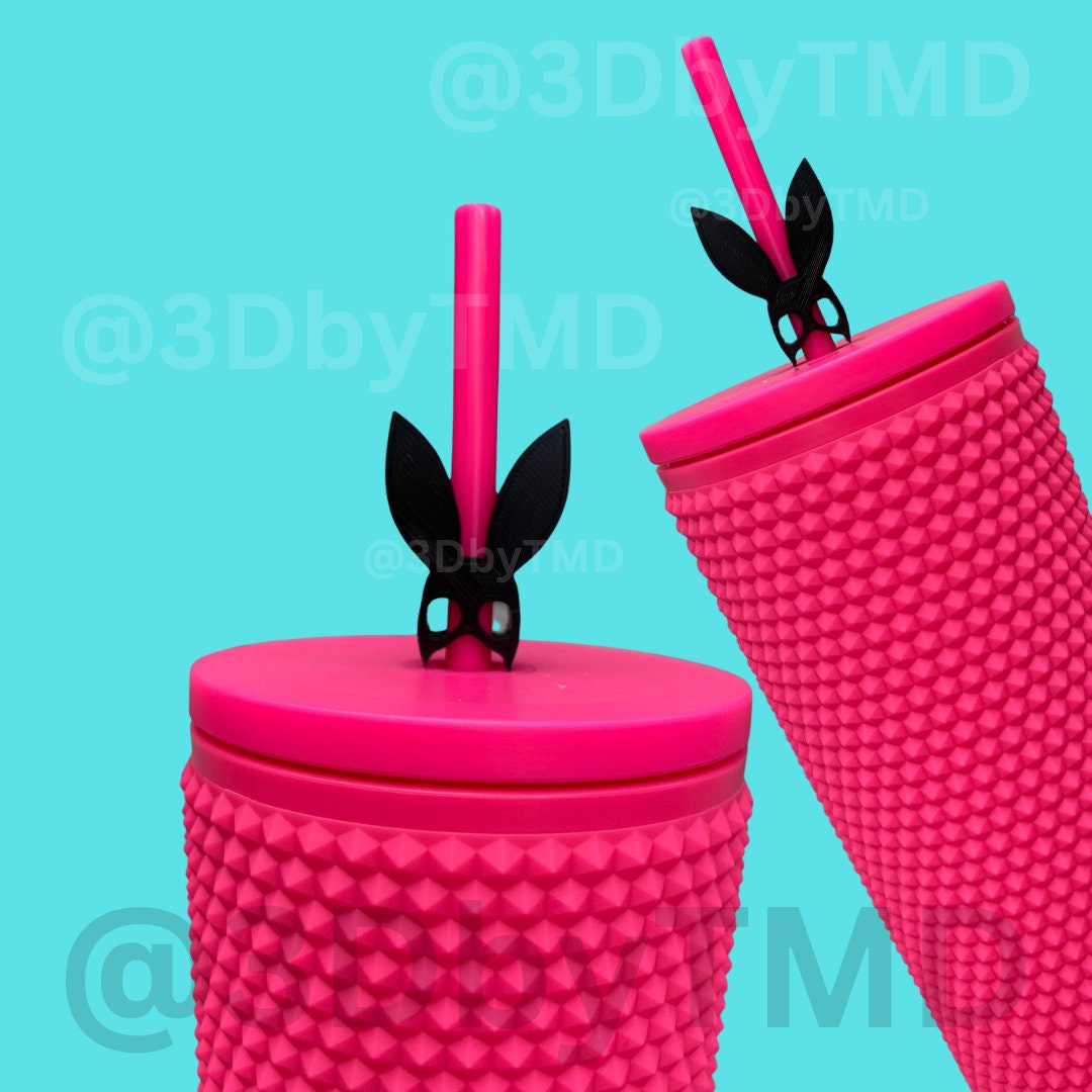 Danger Bunny Mask Straw Topper 3D Printed for 8.5mm STANDARD Straws ...