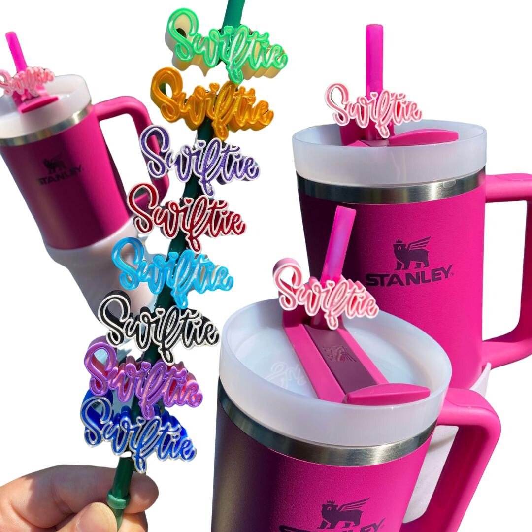 40oz Stanley ONLY Custom 2 Color Swift Pop Star Fan Straw Topper - Etsy