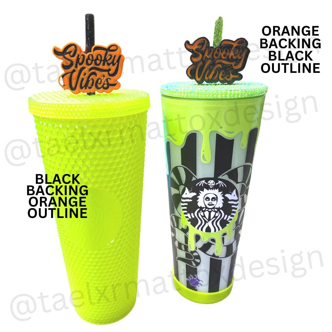 Spooky Vibes Straw Topper | 3D Printed for 8.5mm STANDARD Straws Only ...