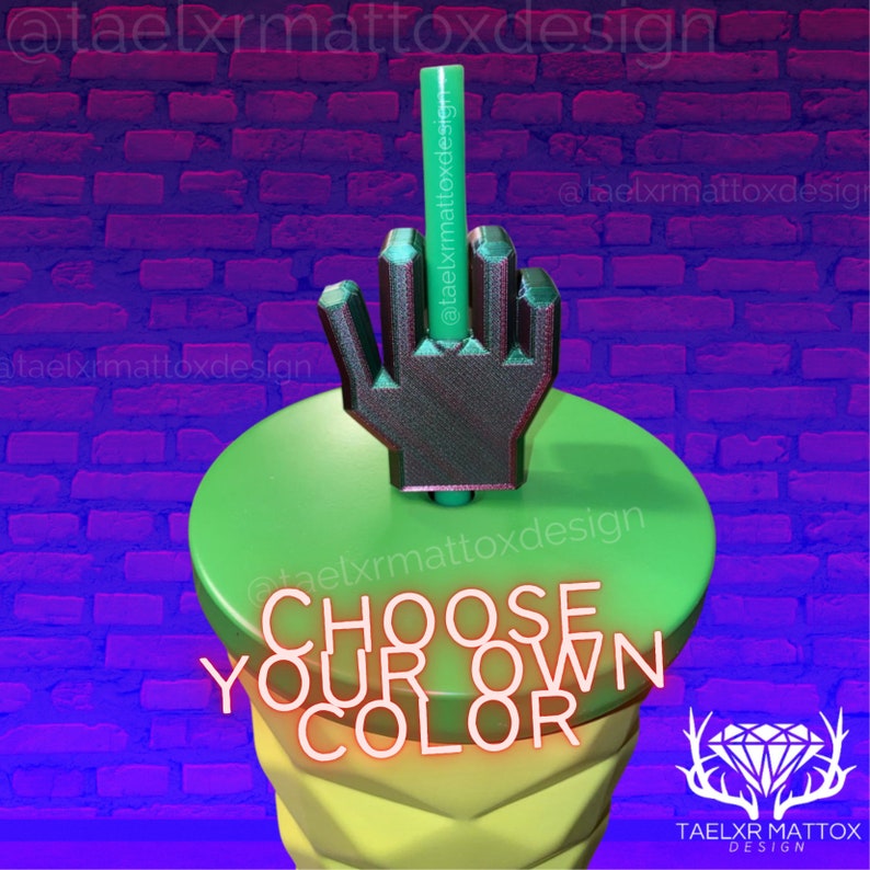 Middle Finger Straw Topper Flip the Bird F You LOL Gag Gift - Etsy