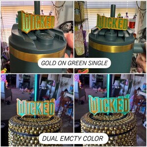 11 Option Custom Wicked-witch Straw Toppers | 3D Printed for 8.5mm ...