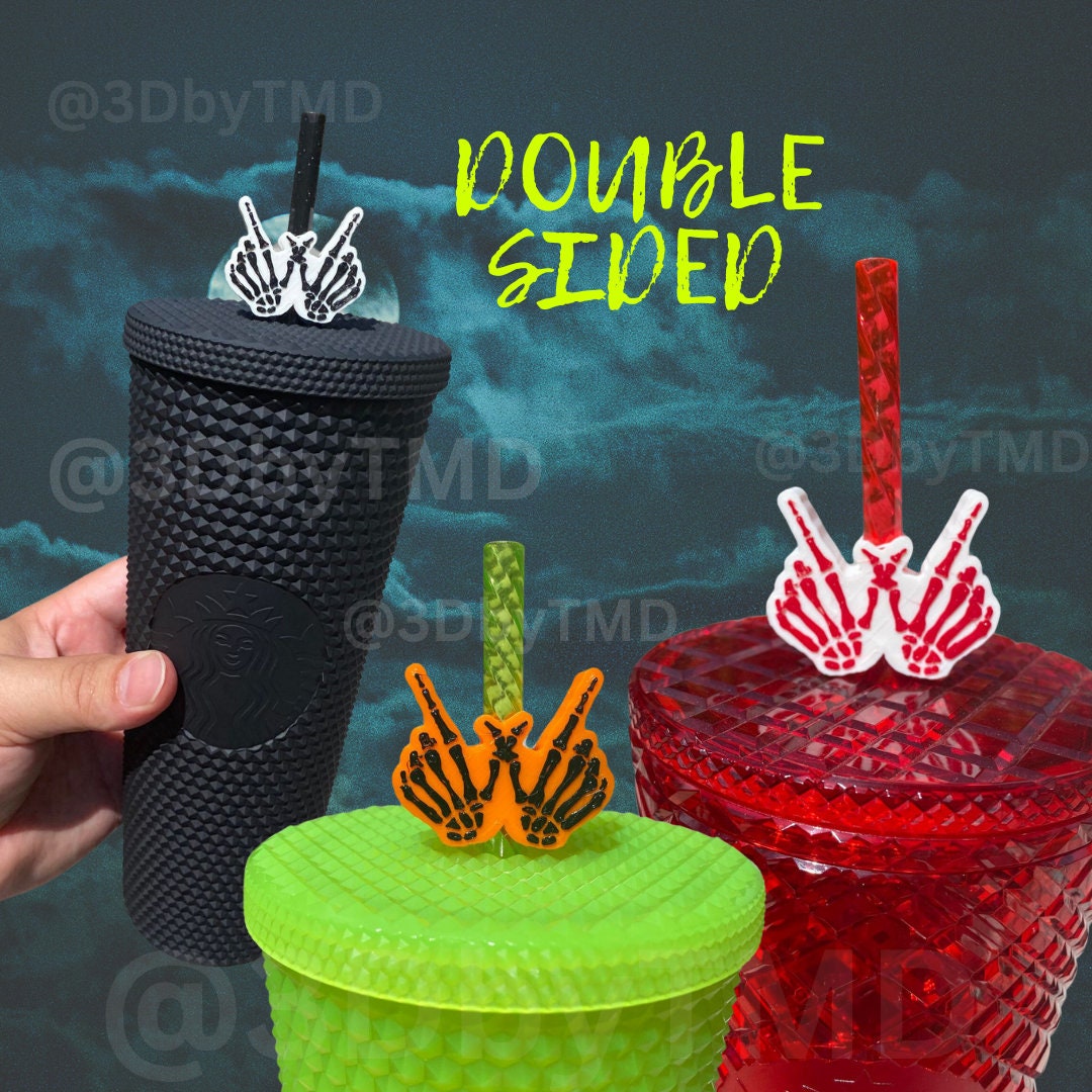 Whatever Hands Skeleton Edition Straw Topper | 3D Printed for 8.5mm ...