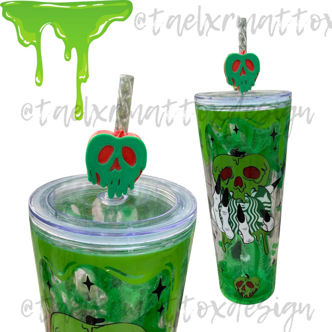 Poison Apple Straw Topper 3D Printed for 8.5mm STANDARD Straws Only NOT ...