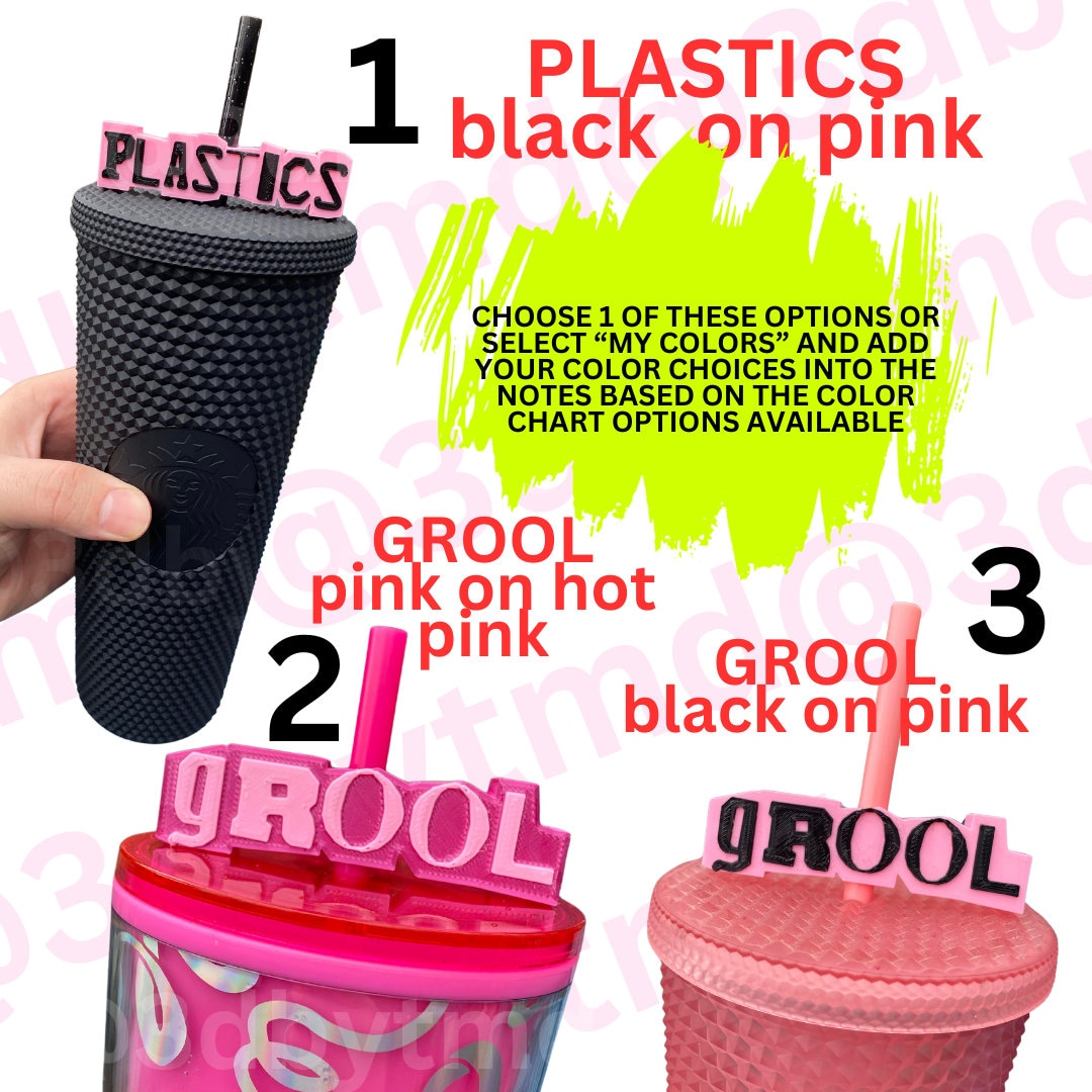Grool & Plastics Straw Topper 3D Printed for 8.5mm STANDARD Straws Only ...