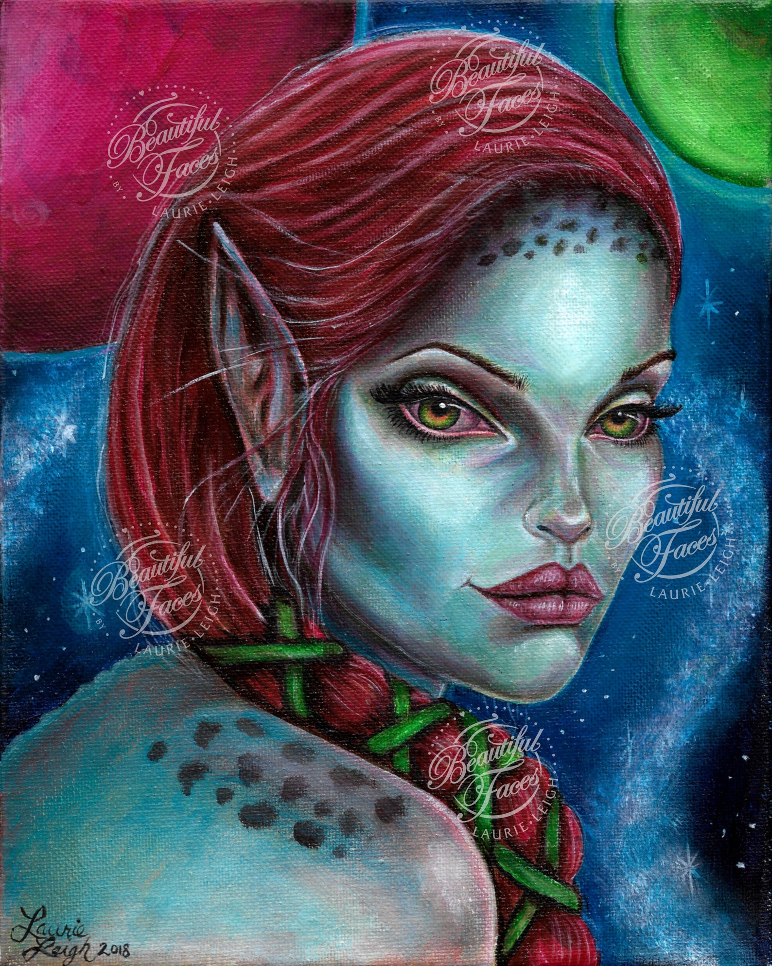 ORIGINAL PAINTING Apocalypse Alien Girl Fantasy Art de Laurie | Etsy