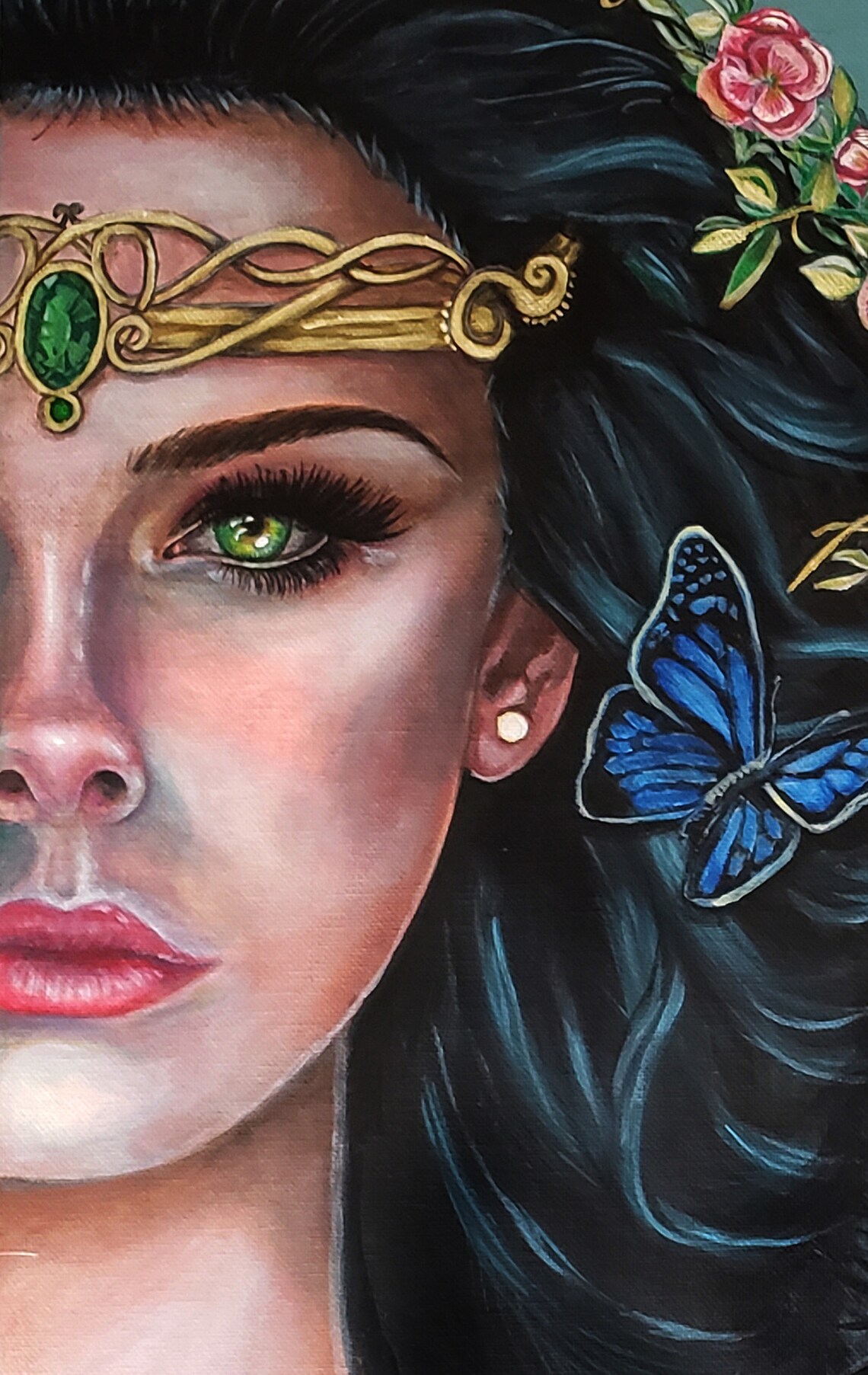 Impresión de pintura acrílica Morgana Bruja medieval Rey - Etsy España