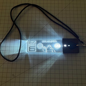 CUSTOM LED Name Tag/badge/logo With Lanyard - Laser Cut to Any Shape ...