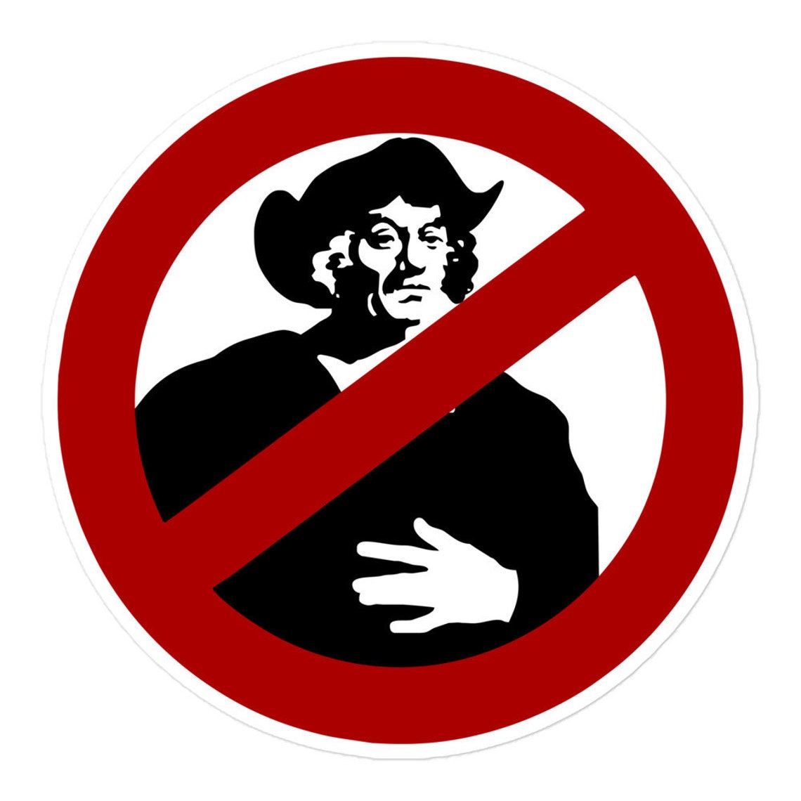 New Vinyl Political Sticker Anti Columbus Indigenous Native | Etsy